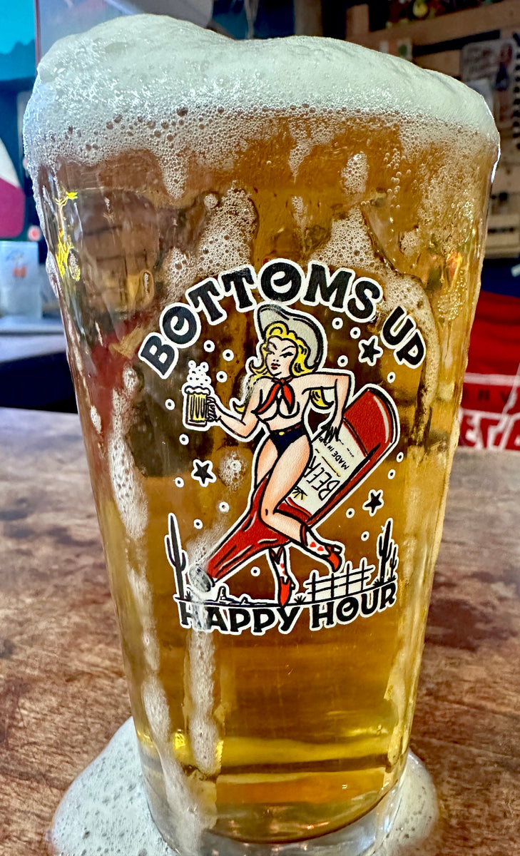 Pint Glass | Bottoms up – Happy Hour