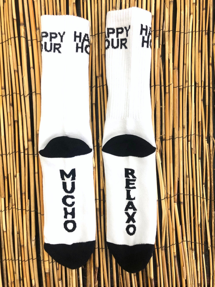 Happy Hour Shades | Mucho Relaxo Socks | White/Black